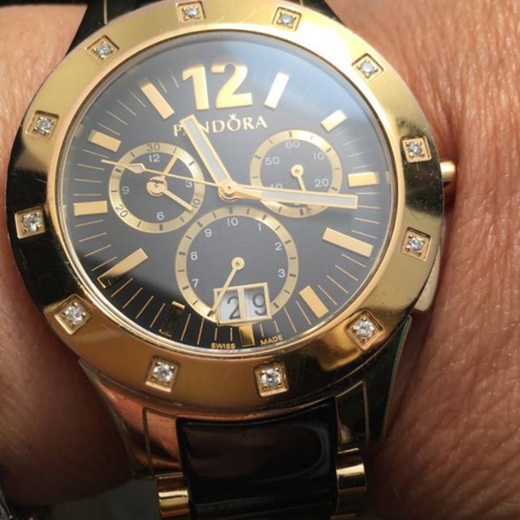 Pandora | Accessories | Pandora Imagine Grand C Gold Plated Diamond ...